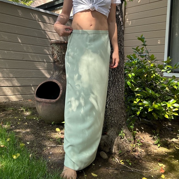 vicki wayne’s | Skirts | Vintage Lime Green Maxi Skirt | Poshmark